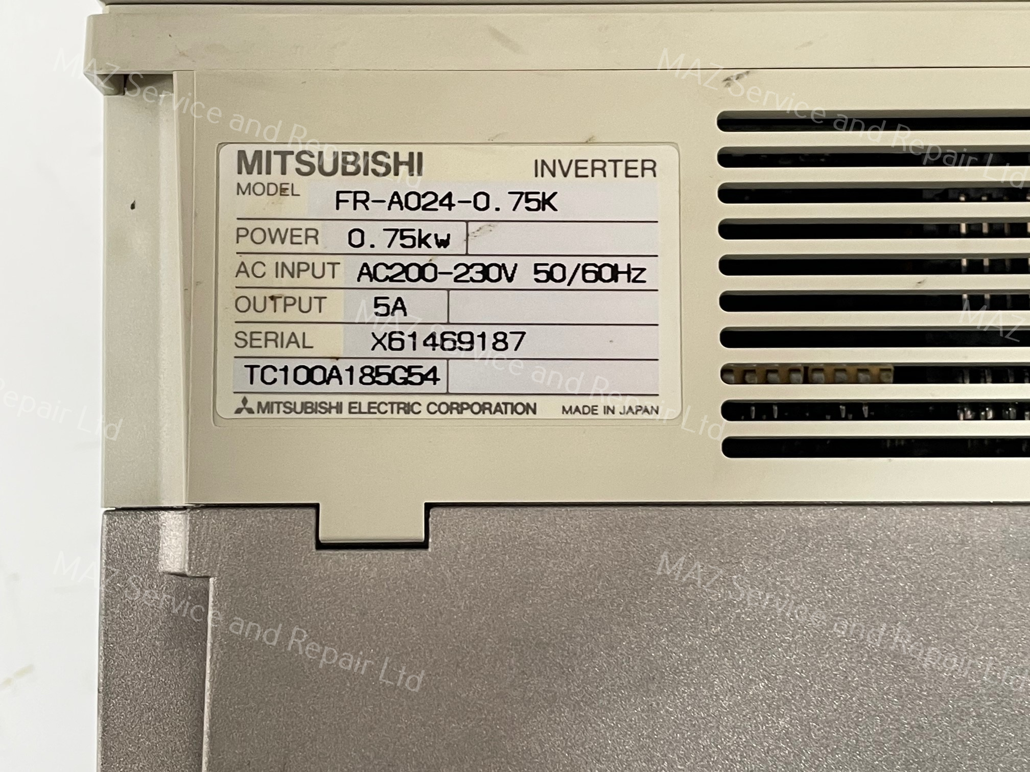 MITSUBISHI FREQROL FR-A024-0.75K Inverter 0.75kW | In Stock | 24hr Delivery